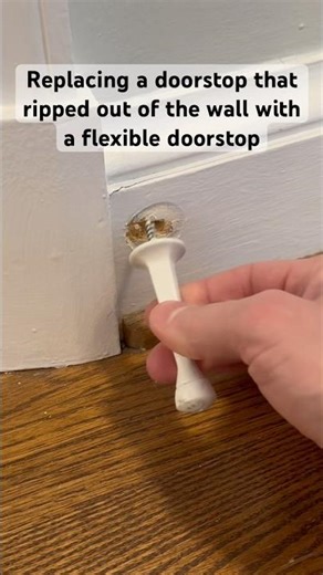 How to replace a doorstop that ripped out of the wall