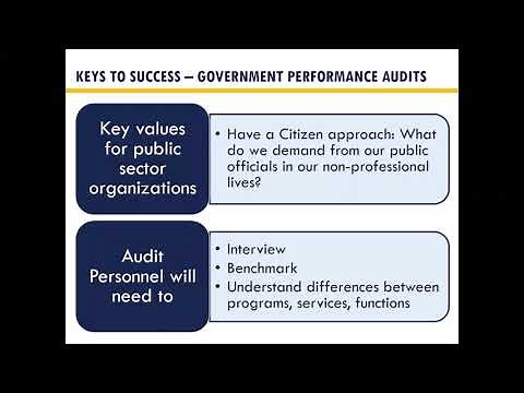 Recorded Webinar: Performance Audit - A Tool for Both Private & Public Sectors