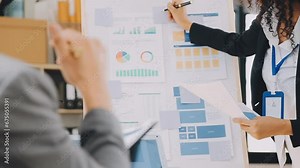 Team of Creative Web Graphic Designer planning, drawing website ux app for mobile phone application and development template layout, process to developing prototype wireframe, User experience concept.