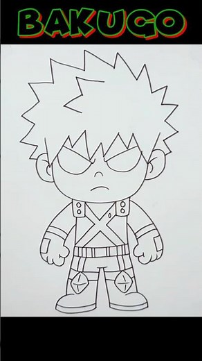 How to Draw Bakugo from My Hero Academia #myheroacademia #bakugo #drawing #shorts