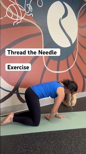 Thread the Needle Exercise #stretches #upperbackpainrelief