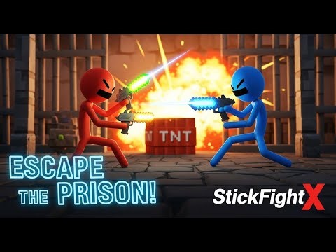 Epic Stickman Adventure! StickFightX Ep.1 | Hilarious Minecraft Prison Escape 😂⚔️ 2D Animation