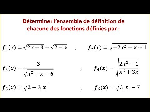 Domaine de définition : fonctions avec racine carrée et valeur absolue - TRONC COMMUN SCIENTIFIQUE
