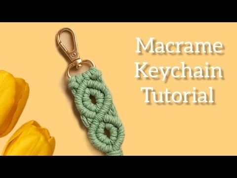 DIY Macrame Keychain Tutorial | Easy for beginners | Boho style step by step