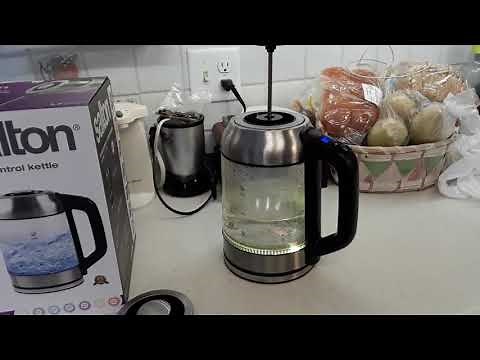 Salton Temperature Control Glass Kettle with Tea Steeper video review by Darren