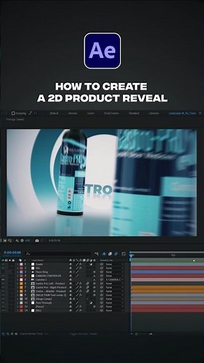How to Create a 2D Product Reveal in After Effects #aftereffects #motiongraphics #shorts #tutorial