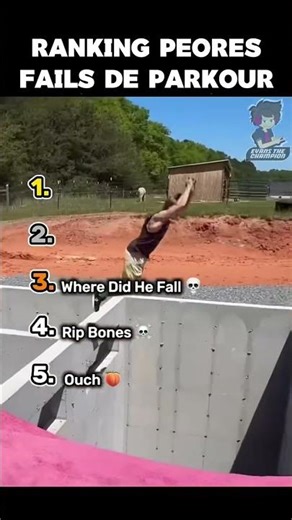🔴RANKING WORST PARKOUR FAILS 💀💀 🌀Spanish Parody🌀[ Rankings in Spanish ] #memes #humor #fandub