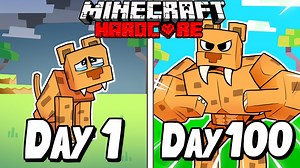 I Survived 100 DAYS as a SABERTOOTH TIGER in HARDCORE Minecraft! #TOMO #new #videos #gaming #Latest #minecraft | Tomo Gaming