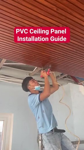 Install PVC ceiling panel #architecture #architect #homedecor #villa #tinyhouse #home