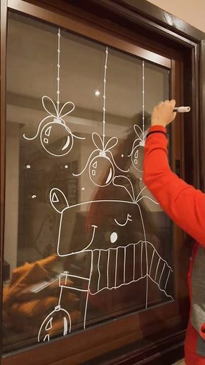 Hey Art Besties, Let’s make some super cute Christmas window art using a chalk marker!