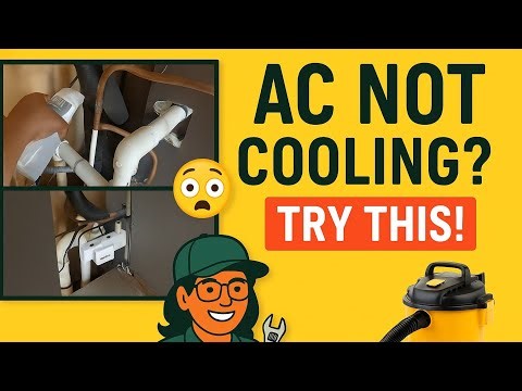 How to UnClog AC Drain Line FAST & reset Safety switch| DIY