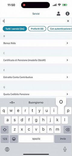 App INPS Mobile - Nuova home e servizi