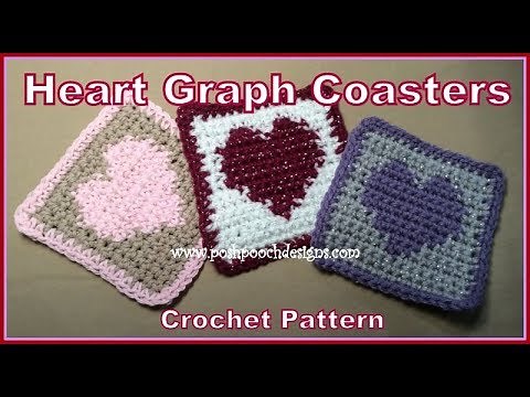Heart Graph Coaster Crochet Pattern