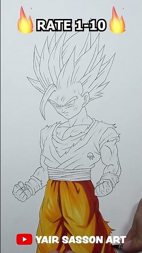 Drawing Gohan SSJ2! 😤 #drawing #art #dragonball