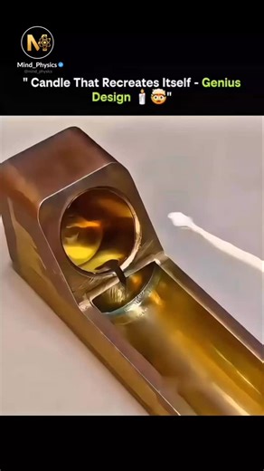 physics's man on Instagram: "A candle that recreates itself 🕯️♻️—pure genius design. As the candle burns, melted wax is guided back into a mold or channel, where it cools and reshapes into a new candle form. This clever loop uses phase change physics, gravity, and heat control to turn loss into renewal. It’s not magic—it’s smart engineering that minimizes waste while extending usability. Designs like this show how understanding materials and energy flow can inspire sustainable solutions, provin