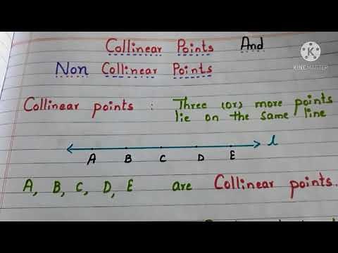 collinear and non collinear points