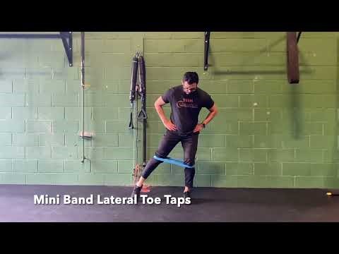 Mini Band Lateral Toe Taps