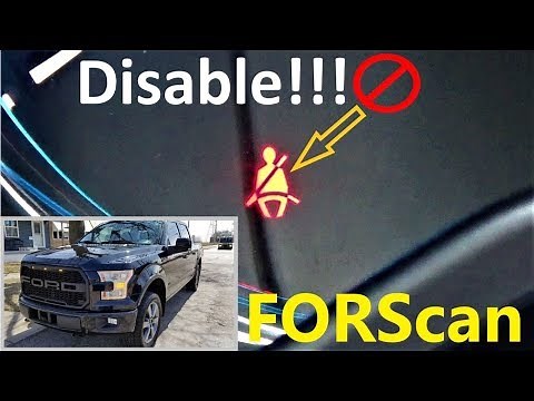 Using Forscan to disable the seat belt minder