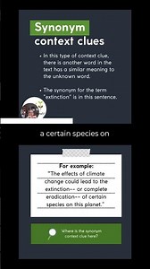 How to Use the Text to Understand New Vocabulary Words - Synonym Context Clues #esl #learnenglish