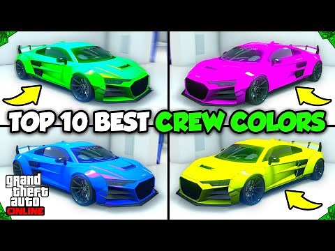 The TOP 10 BEST CREW COLORS in GTA 5 Online! (Bright Colors, Secret Colors & More!)