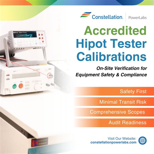 Accredited On-Site Hipot Calibration for Electrical Safety | Constellation PowerLabs posted on the topic | LinkedIn