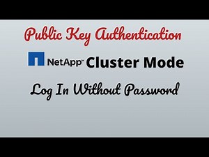 How To Configure Public Key SSH Authentication In NetApp Cluster Mode