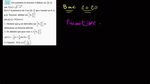 Primitive BAC science BAC technique Bac Maths #oueslatiaymen #pourtoi #fyp
