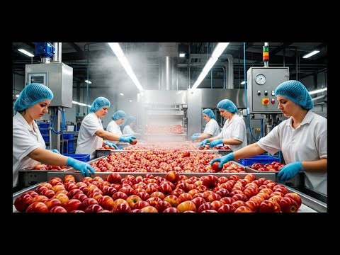 FROM TREE TO BOTTLE: The Complete Apple Processing Journey.
