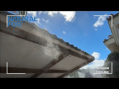 Cool Down in Style: High-Pressure Mist Fog Transforms Outdoor Security Entry!