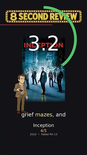 Inception | 8 Second Review #shorts