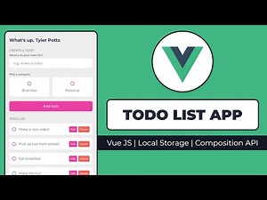 Build a Todo List App in Vue JS with LocalStorage in 2022 | Vue 3 for Beginners