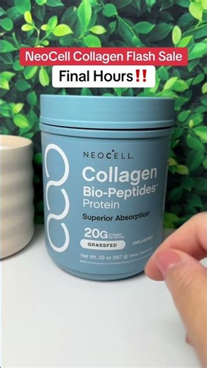 NeoCell Collagen Bio-Peptides Powder 20oz - Grassfed Protein Supplement - Advanced with 18 Essential