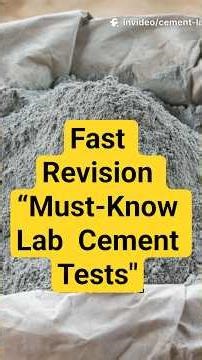 Laboratory Tests of Cement | Civil Engineering Basics #shortsfeed #concretetechnology @CivilTutor