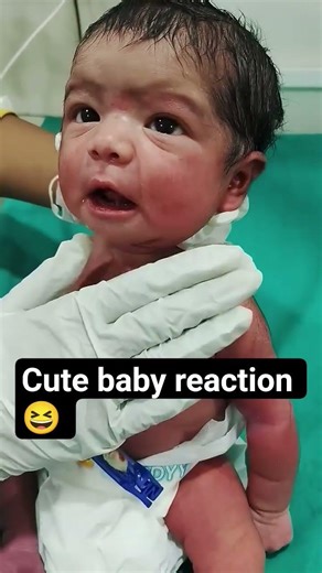 cute baby reaction #shortvideo #shorts #trend #baby #cute #nicu #pregnancy #youtube #youtubevideo