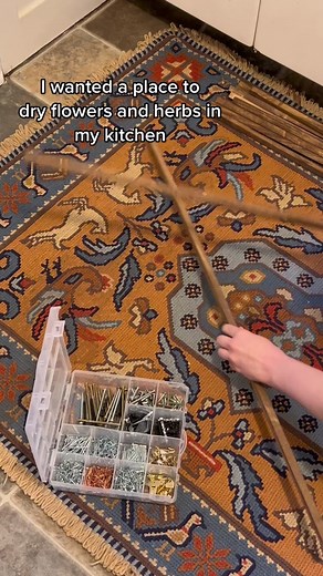 DIY Cottagecore Flower and Herb Drying Rack