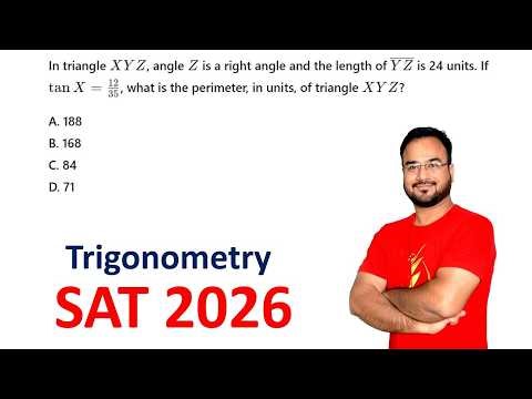 SAT 2026 Trigonometry Question | Right Triangle Perimeter Trick