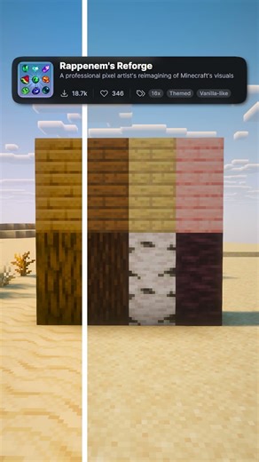 Minecraft Best Resource Pack: Rappenem's Reforge #shorts