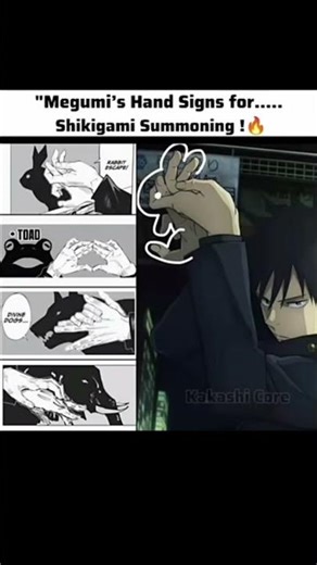 "Megumi’s Hand Signs for Shikigami Summoning 🔥#jjk