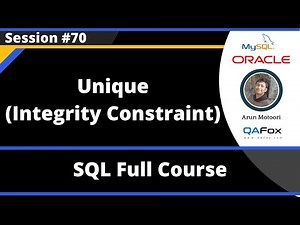 SQL - Part 70 - Unique Integrity Constraint