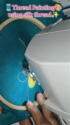 Thread Painting for Beginners 🪡 #shorts