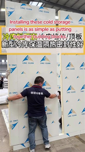 Installing these cold storage panels is as simple as putting together building blocks.建冷库都在用的保温板材，聚氨酯冷库板，冷库工程，保温材料，冷库工程，冷库建造，冷库安装，冷库工厂，冷库板，cold room panel ，cold storage installation ，cold storage factory ，#coldstorage #storage #coldroom #panel #installation