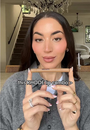 Hailey Bieber's RHODE Lip and Blush Combo