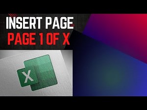 Master Excel Page Numbers | Page X of Total Pages