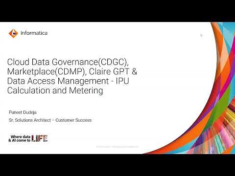 CDGC, CDMP, CGPT and Data Access Management - IPU Calculation and Metering