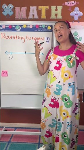Rounding to the nearest 10 using a Number Line #mathlessons #rounding #maths