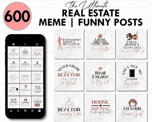 600 Real Estate Agent Memes: Funny Realtor Instagram Posts - Etsy