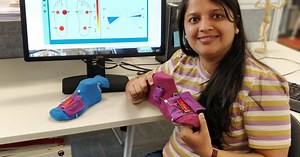 Smart socks designed to aid physio-by-Skype