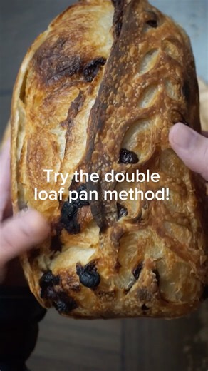 Try the double loaf pan method to bake your sourdough bread! 🥖🍞 #sourdough #sourdoughbread
