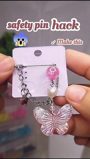 DIY Butterfly Brooch ✨ Made with a Safety Pin!| Safety Pin Hack You Need to Try!