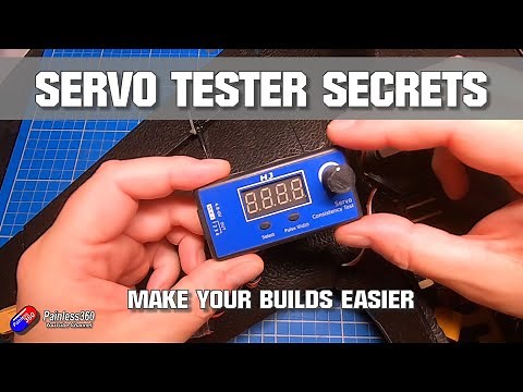 Using a servo checker or servo tester. An essential pieces of kit when you're using PWM servos!